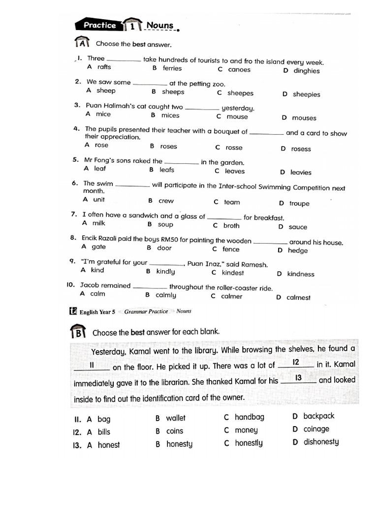 Year 5 Grammar | PDF