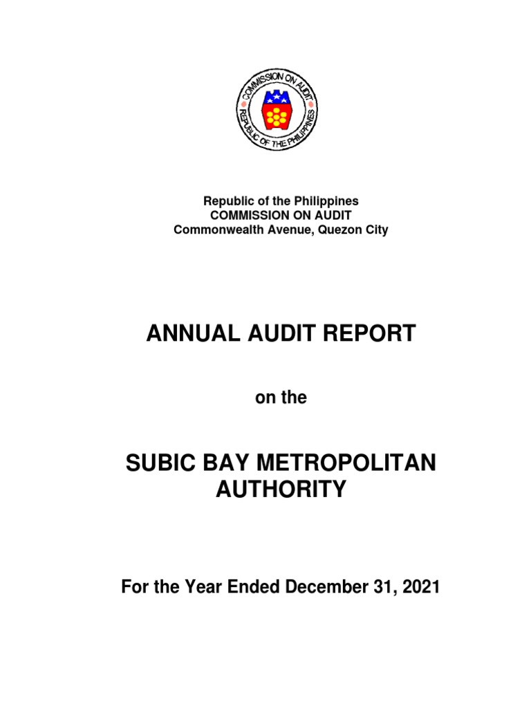 SBMA2021 Audit Report PDF | PDF | Audit | Financial Statement