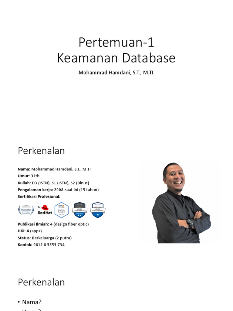 Keamanan Database 1 PDF | PDF