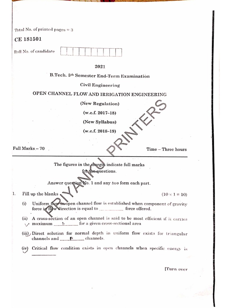 Previous QN Paper PDF | PDF