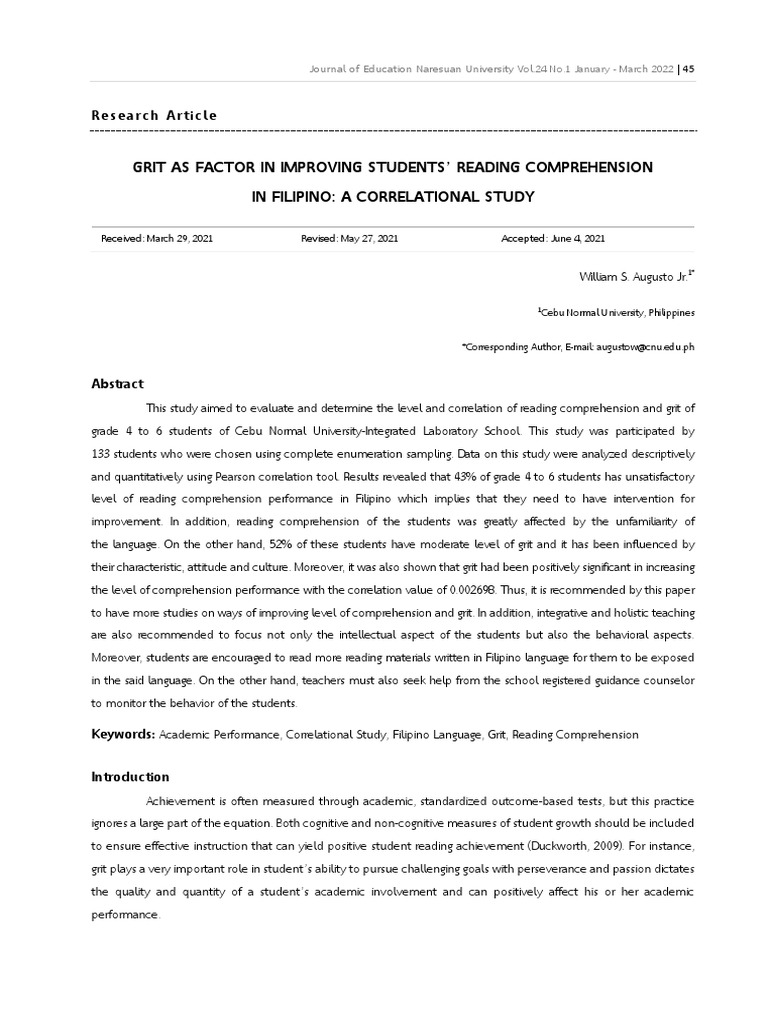 Aungkanat,+45-55 William+S.+Augusto | PDF | Grit (Personality Trait ...