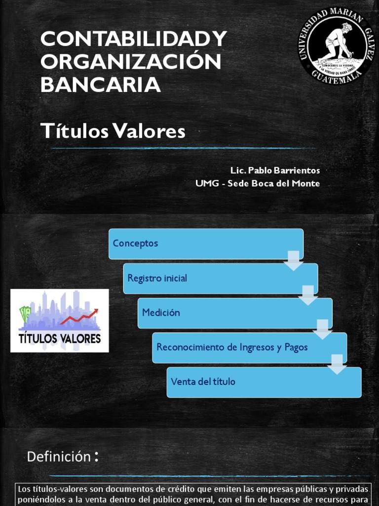 Clase 3 Titulos Valores | PDF | Contabilidad | Bancos