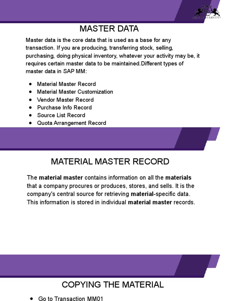 Master Data | PDF | Sales | Logistics
