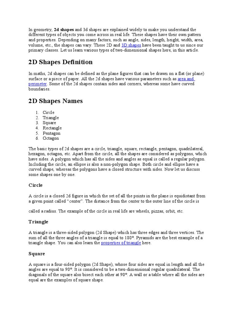 Exploring the Fundamental Properties and Types of Two-Dimensional ...