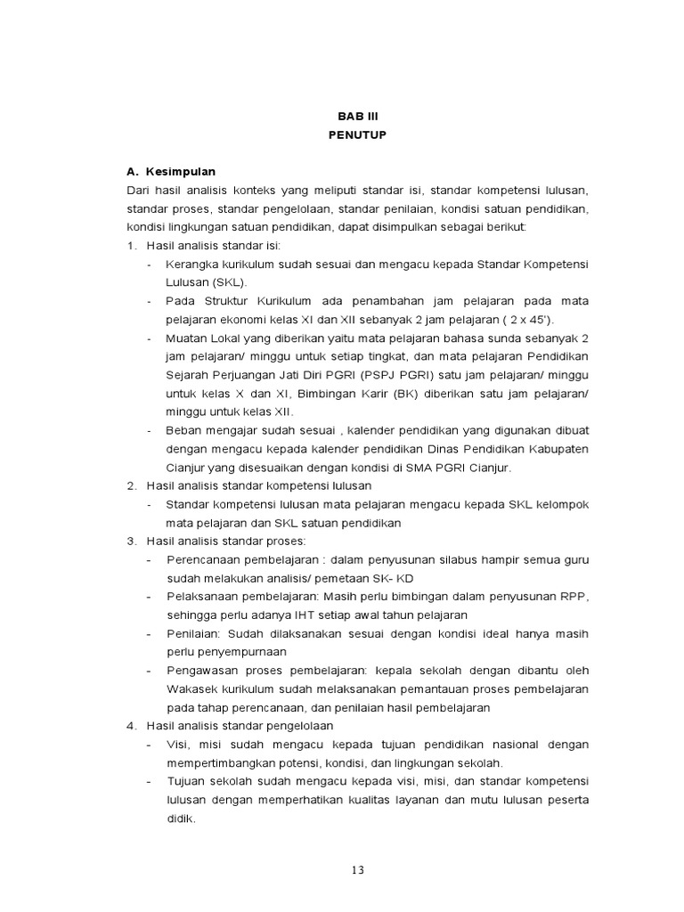 Bab III Penutup | PDF