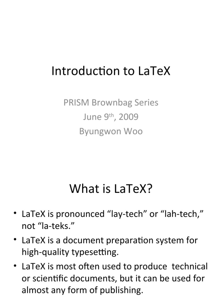 LaTeX Basics and Installation Guide | PDF | Software | Software Development