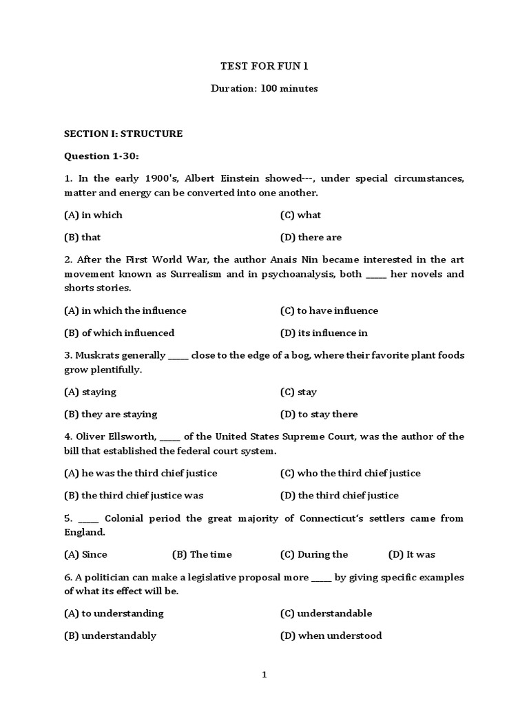 2019-Test For Fun-1 | Download Free PDF | Champagne | Water