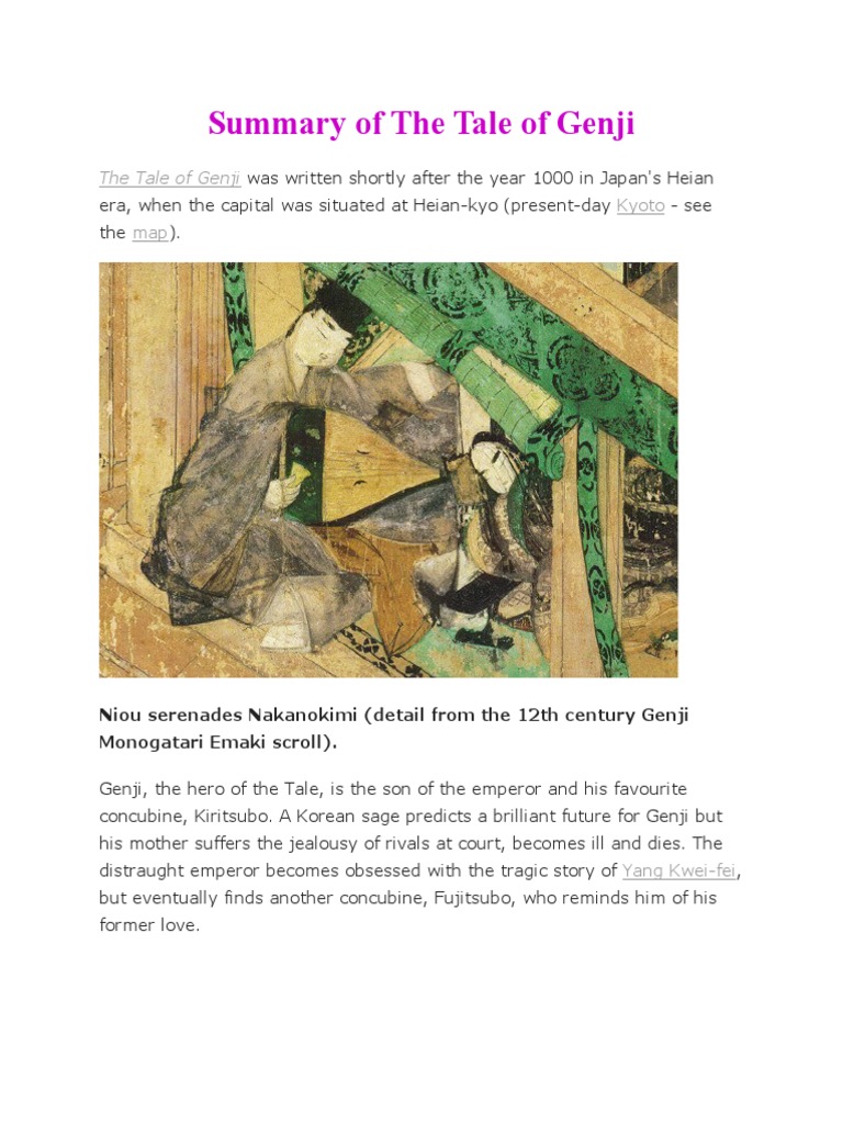 Summary of The Tale of Genji | PDF | The Tale Of Genji | Japanese ...