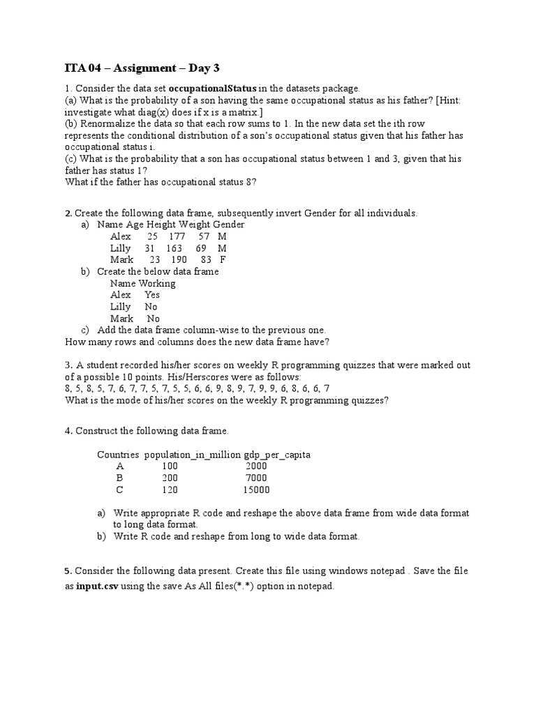 ITA 04 - Day3 - Assignment | PDF | Computers