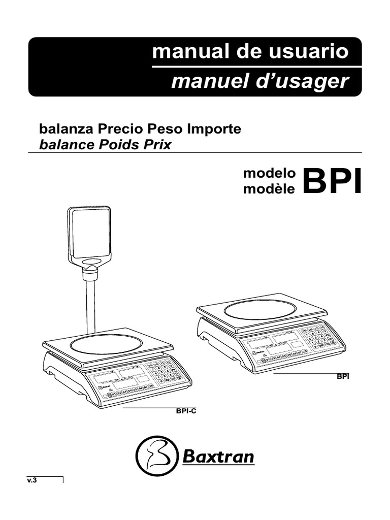 Manual BAXTRAN BPI PDF | PDF | Diseño | Bienes manufacturados