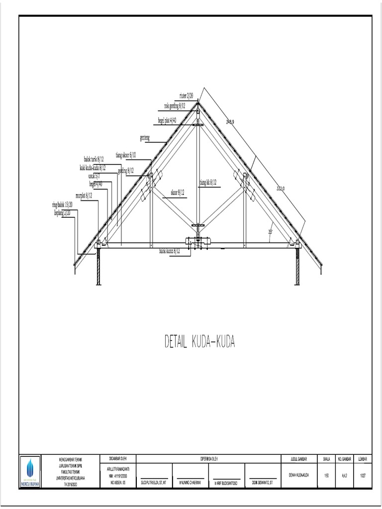 Denah Kuda Kuda | PDF