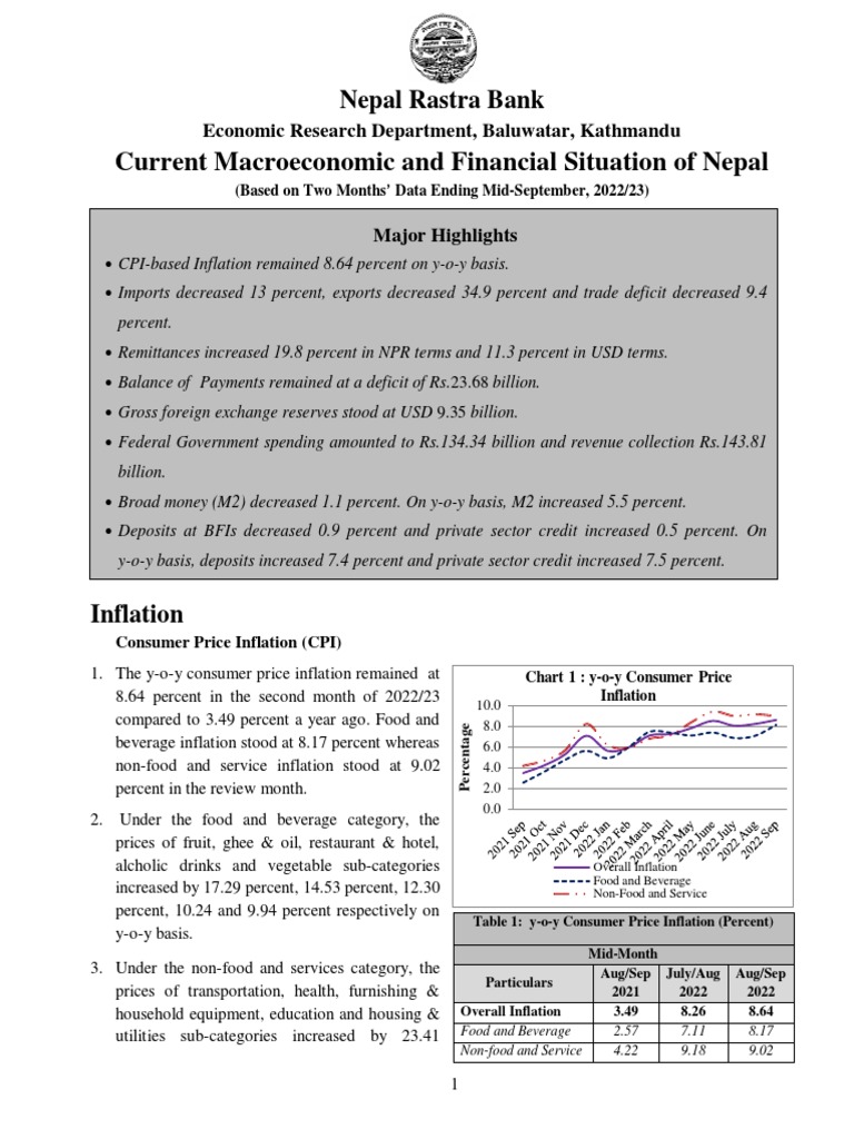Current Macroeconomic and Financial Situation English Based On Two ...