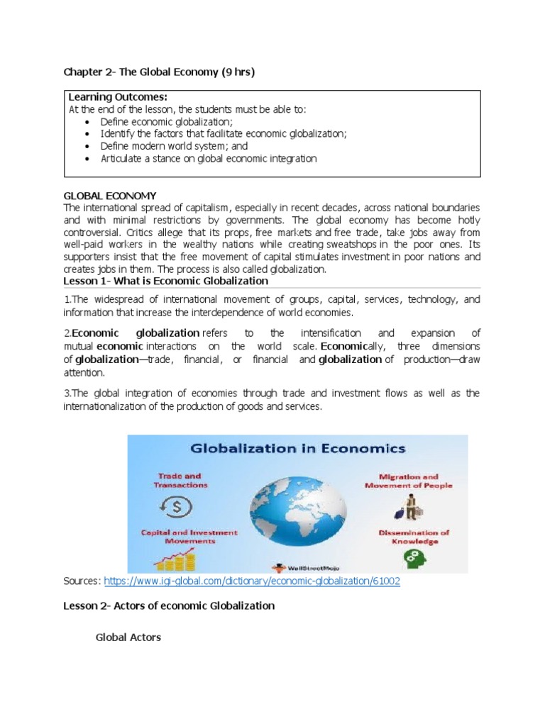 Global Economy | PDF | Globalization | Economic Globalization