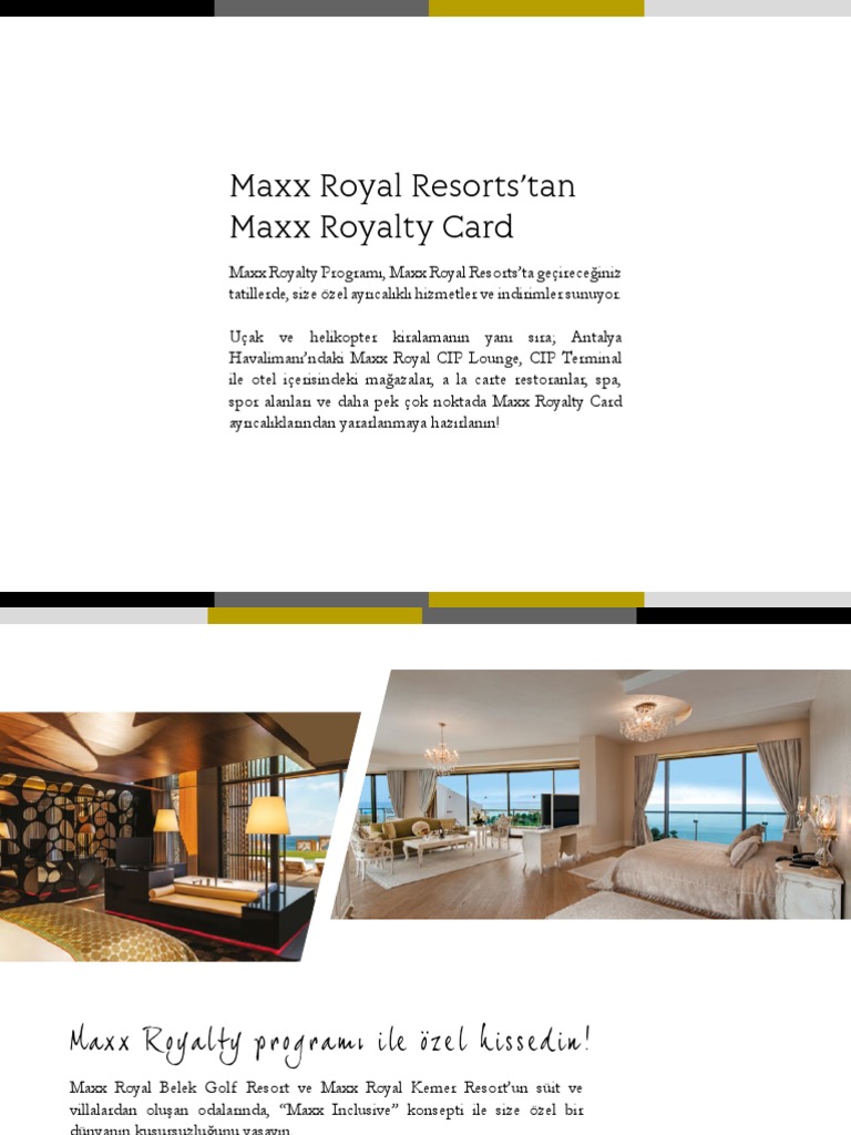 Maxx Royal Resorts'tan Maxx Royalty Card | PDF