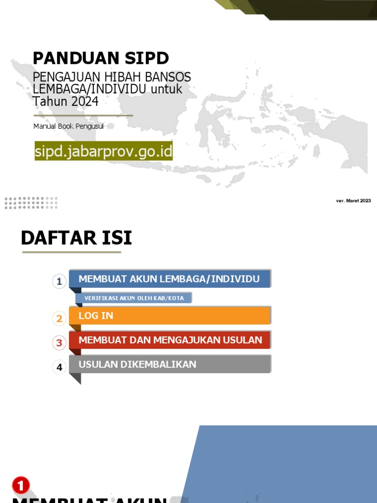 Panduan Mengusulkan Hibah Bansos Utk THN 2024 - SIPD - Jabarprov PDF | PDF