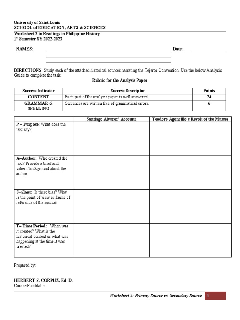 RIPH Worksheet 3 | PDF