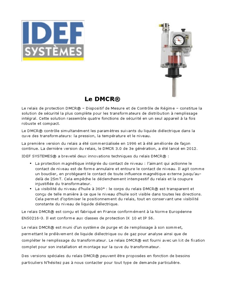 DMCR PDF | PDF | Interrupteur | Transformateur électrique
