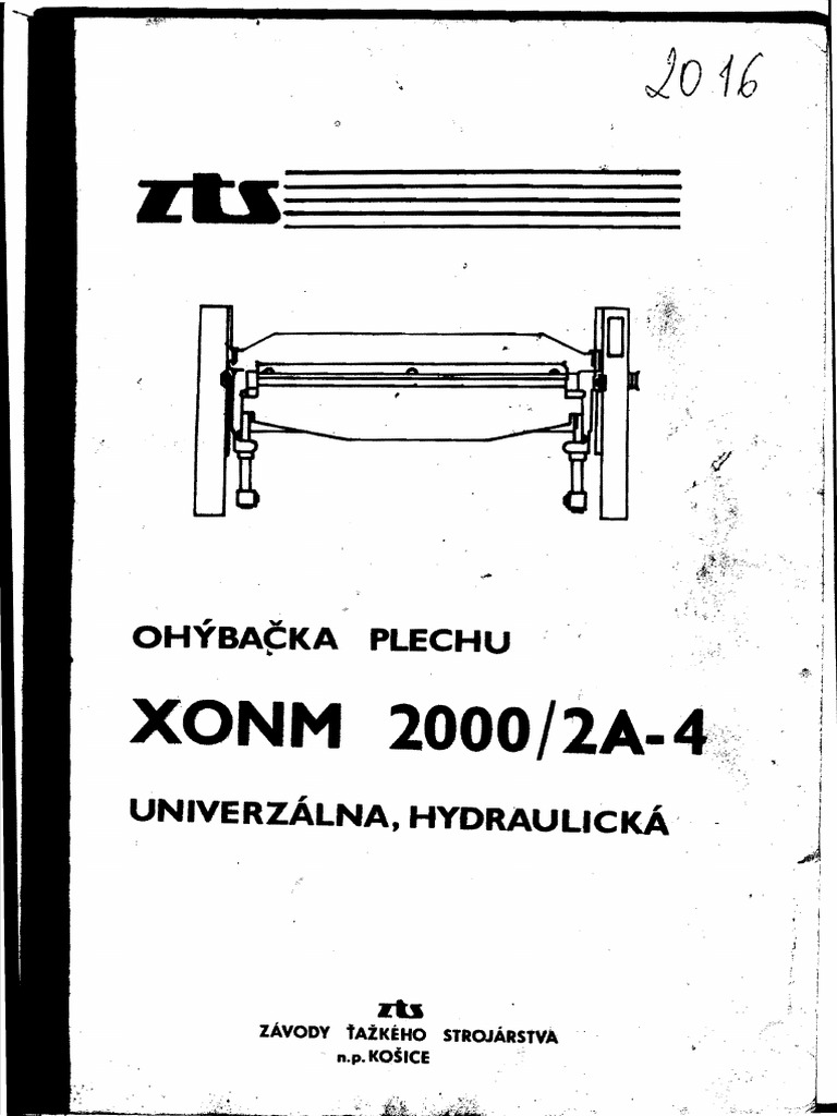 Ohybacka XONM 2000 - 2A-4 PDF | PDF