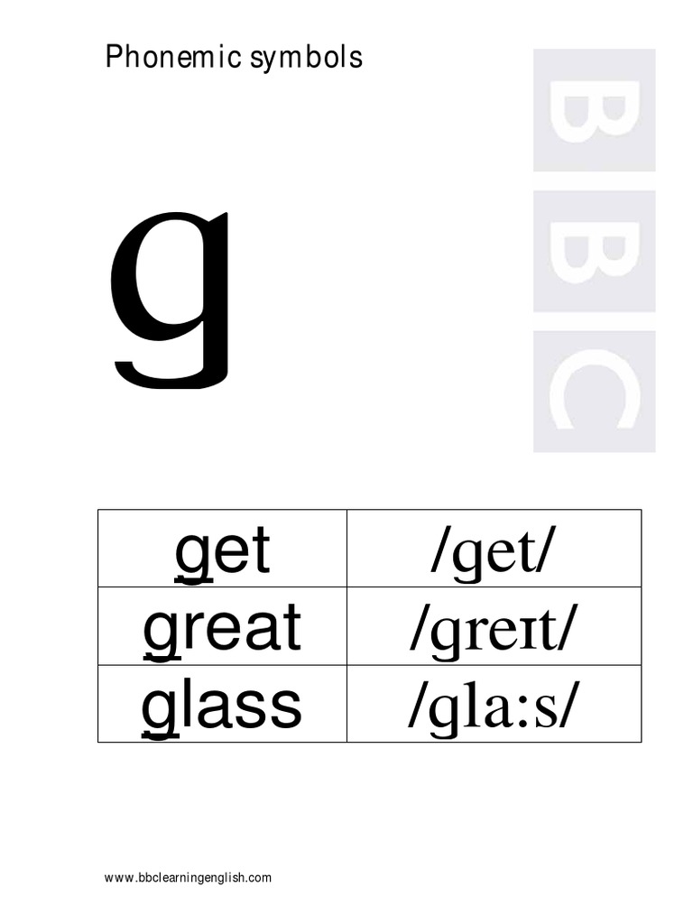 Phoneme G | PDF