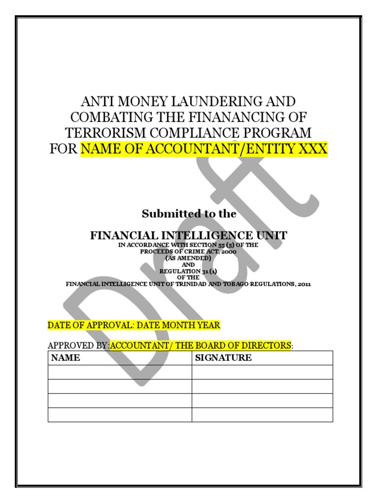 Model Compliance Programme For Accountants | PDF | Money Laundering ...