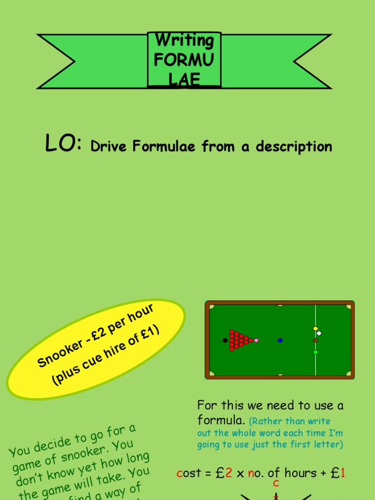 Yr 7 Writing Formulae | PDF | Mathematics | Mathematical Concepts