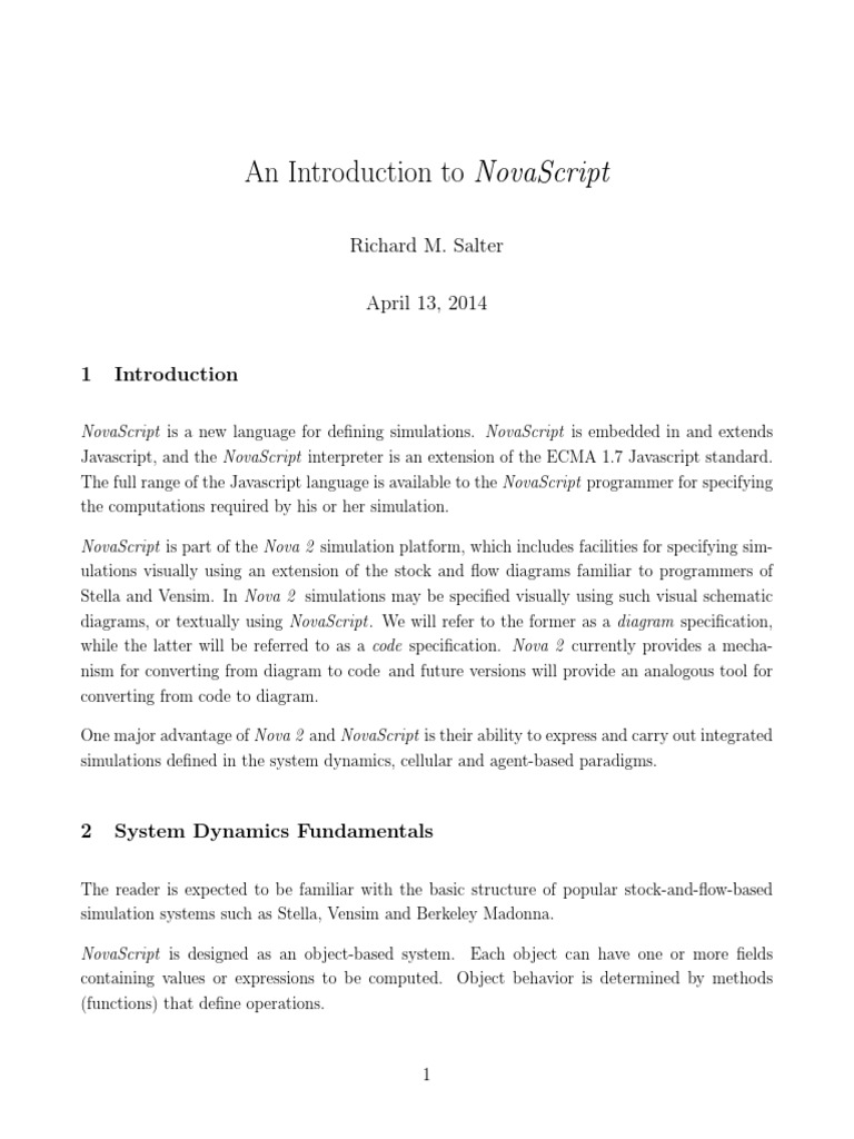 Modeling Population Growth with NovaScript: An Introduction to Modeling ... Modeling Population Growth with NovaScript: An Introduction to Modeling ...