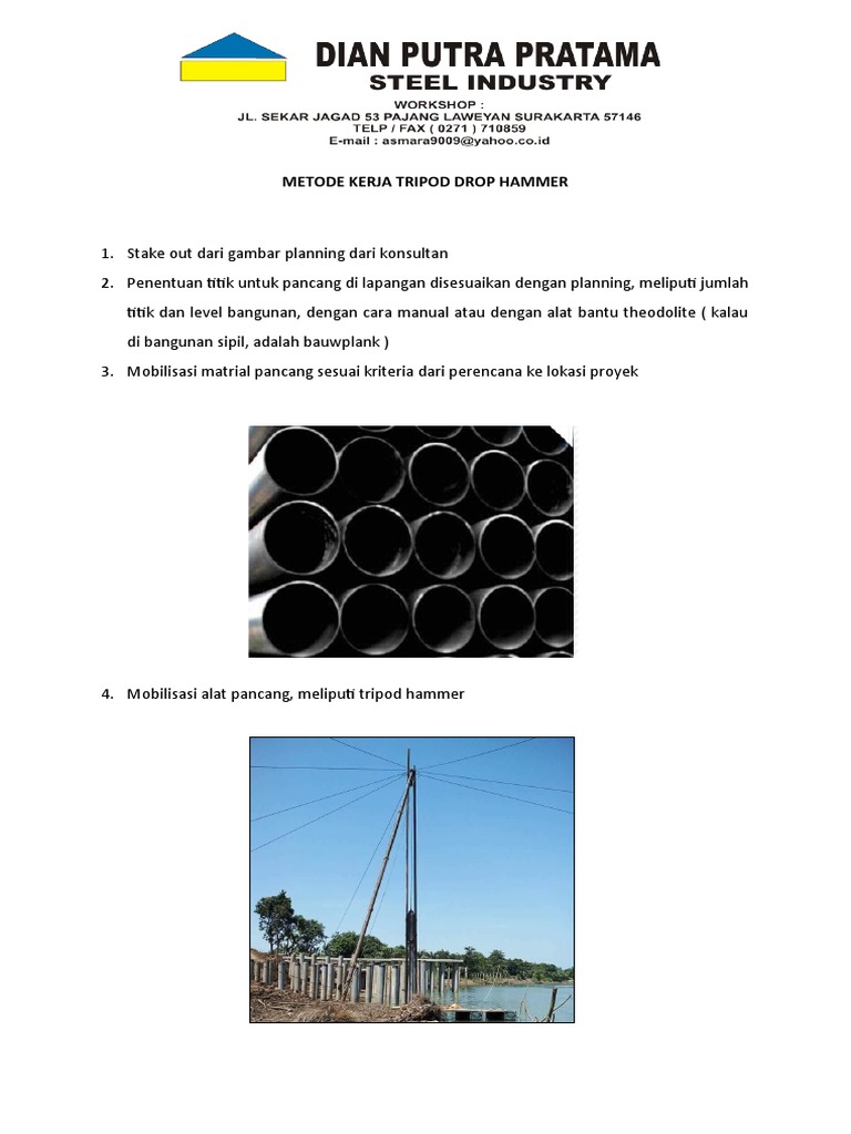 Metode Kerja Tripod Drop Hammer | PDF