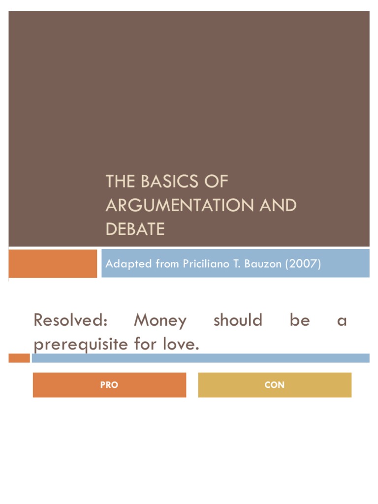 Understanding Argumentation and Debate | PDF
