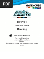 Stage 3 Hippo Exam Sample Test | PDF