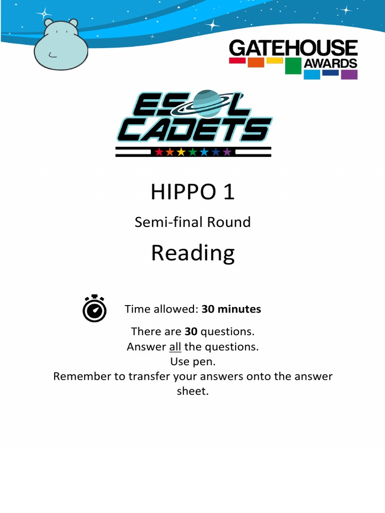 Hippo 1 Reading SF 2021 | PDF