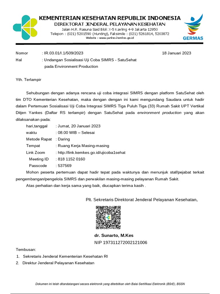 Undangan Satu Sehat - Production PDF | PDF