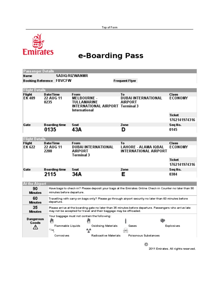 e-Boarding Pass for Travelers | PDF | Business | Computers