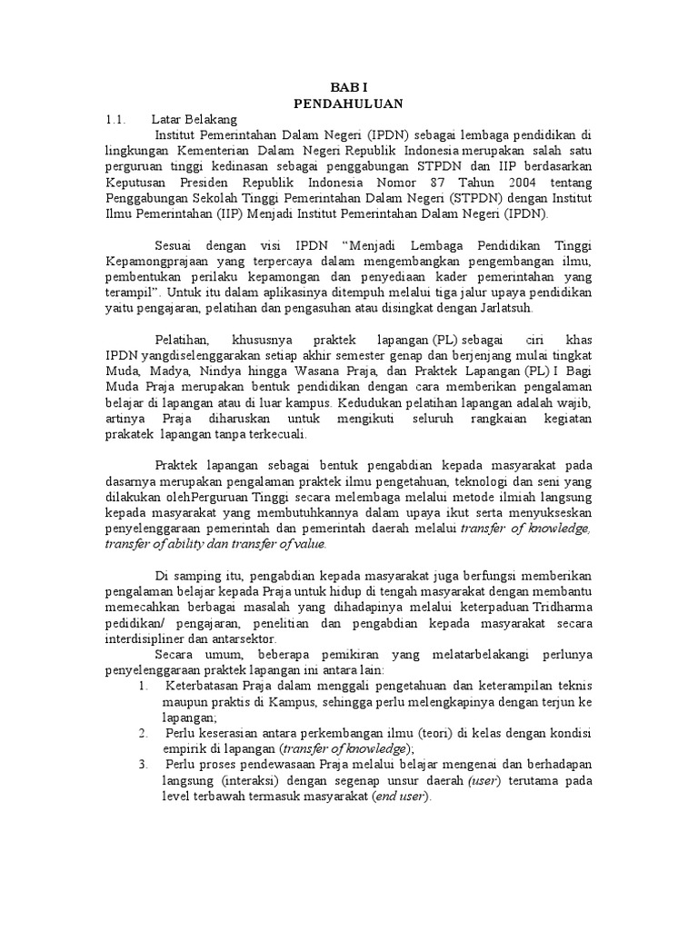 Contoh La PL 1 | PDF