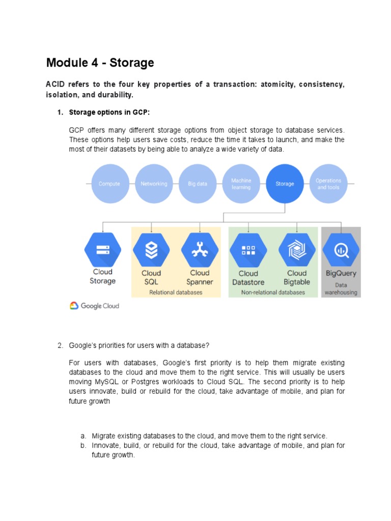 Gcp Storage Pdf Databases No Sql