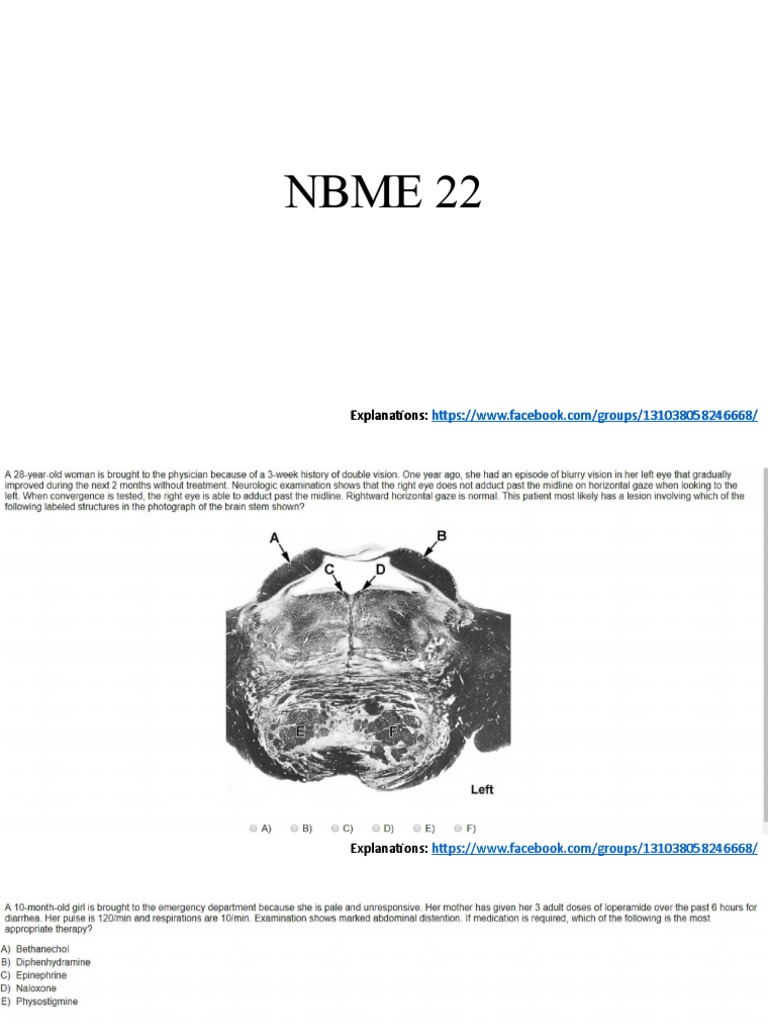 NBME 22 BLOCK 1-4 (No Answers Version) | PDF