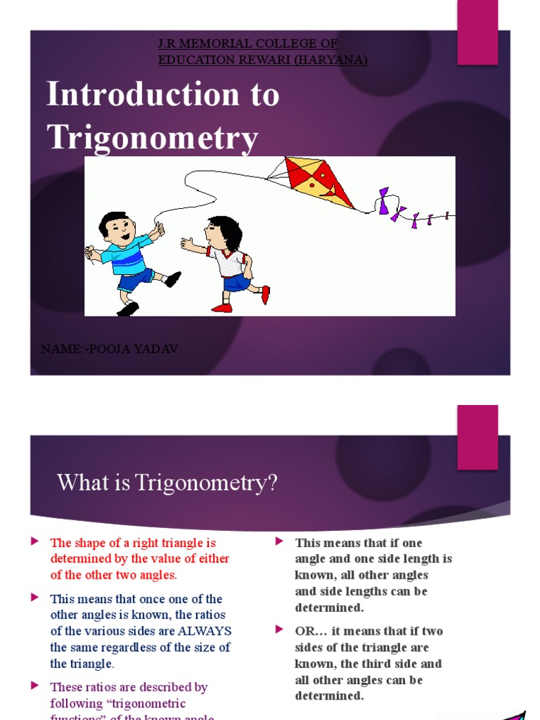 Geometry 9.9 Introduction To Trigonometry | PDF | Trigonometric ...