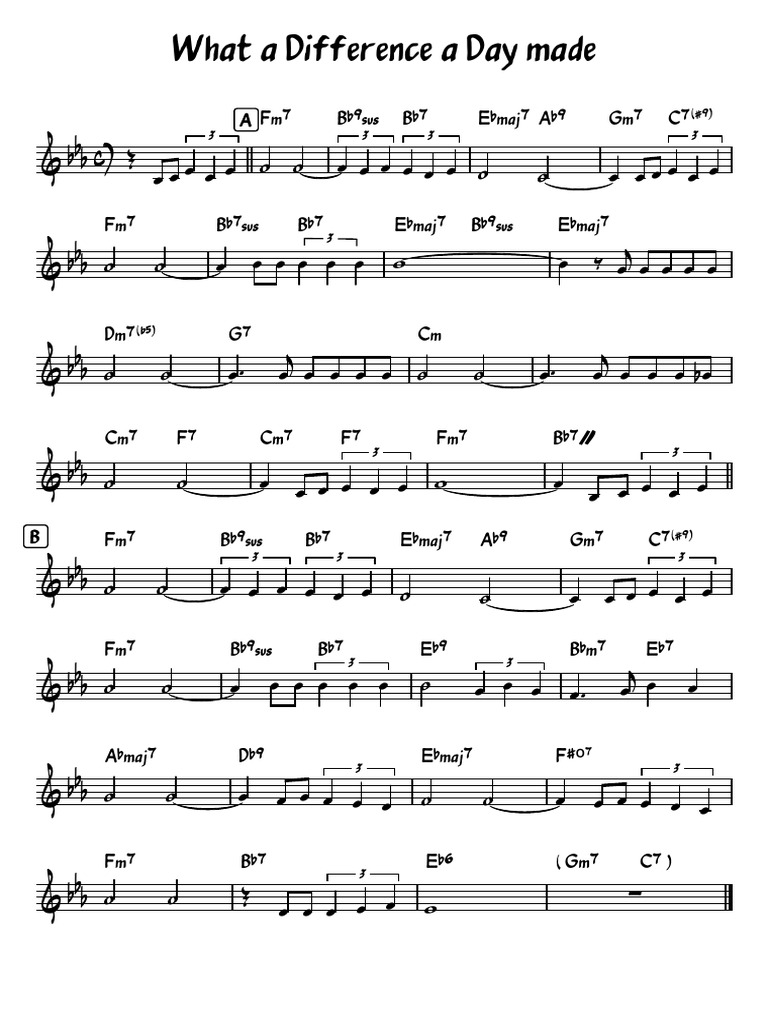 What - A - Difference - A - Day - Made Piano | PDF