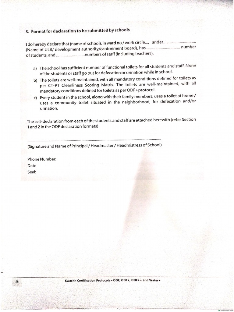 School Declaration | PDF