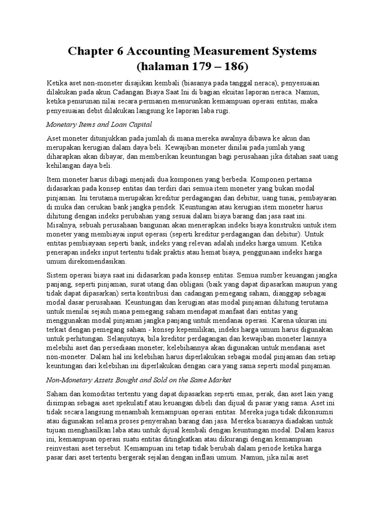 Chapter 6 Accounting Measurement Systems (Halaman 179 - 186) | PDF