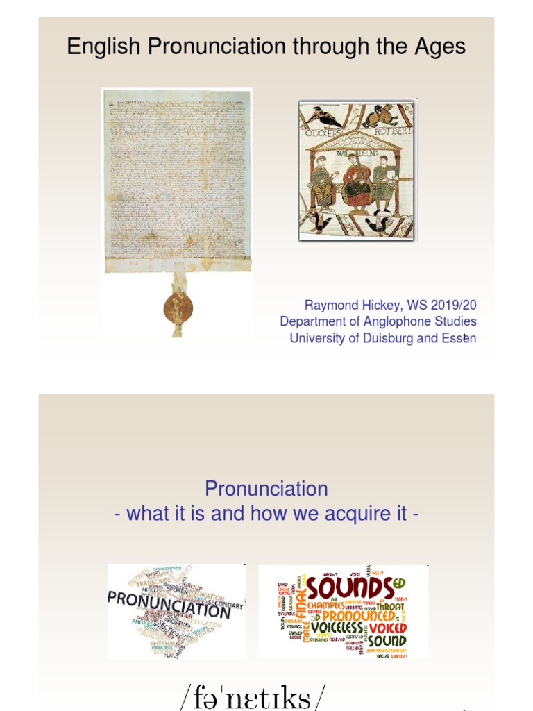English Pronunciation Through The Ages Introduction PDF | PDF ...