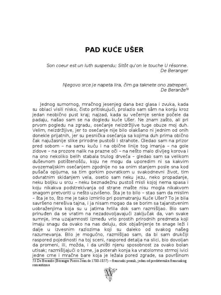 Edgar Alan Po Pad Kuce Aser User | PDF