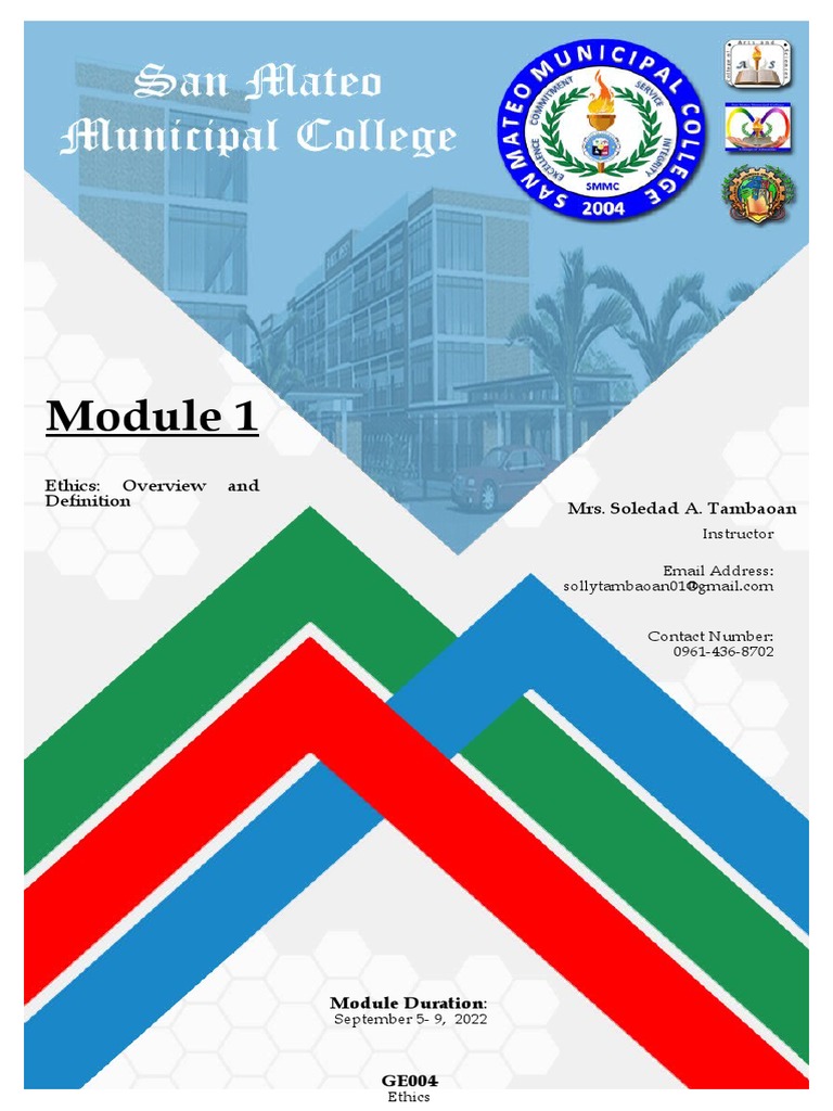 Module 1 - Overview and Definition of Ethics | PDF | Morality | God