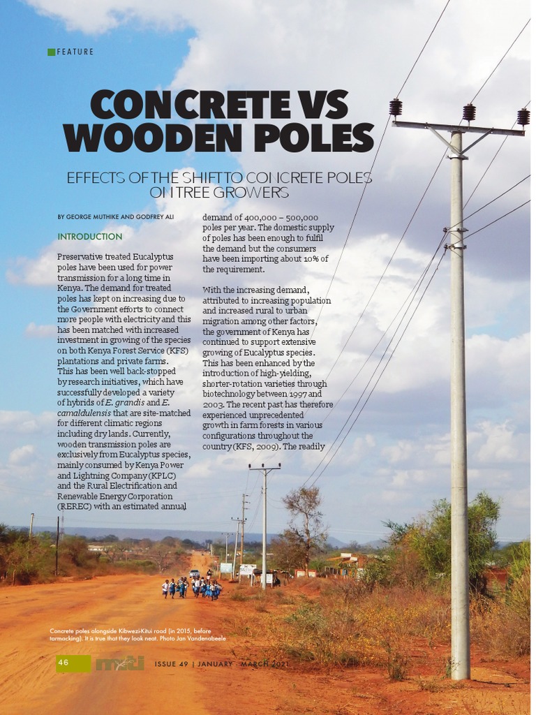 Concrete VS Wooden Poles PDF | PDF | Eucalyptus | Concrete