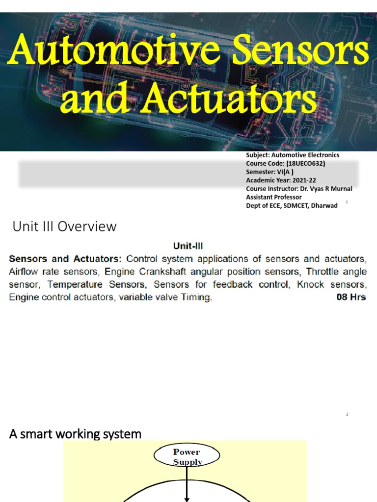 Automotive Sensors and Actuators Overview | PDF | Magnetic Field ...
