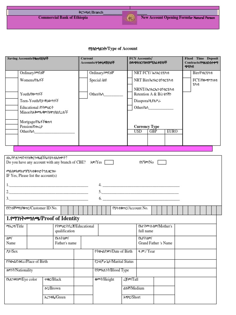 Account Opening Format-Natural Person Final | PDF