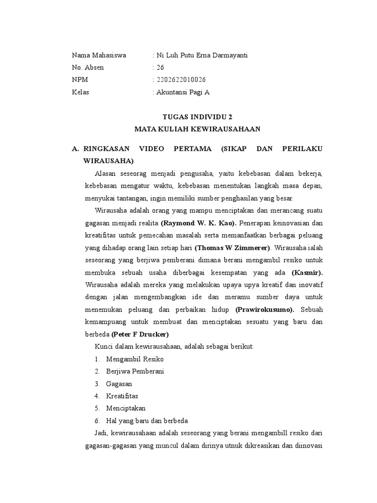 Tugas Individu 2 | PDF | Pengembangan Diri