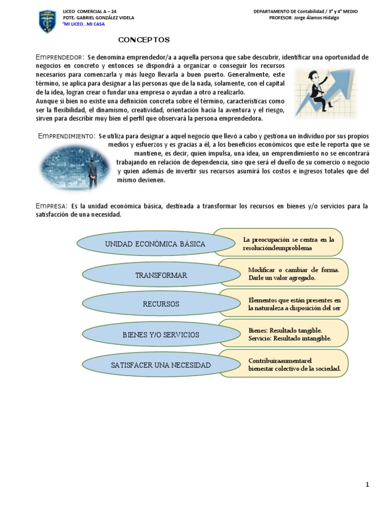 Apunte-1 Conceptos | PDF | Iniciativa empresarial | Economias
