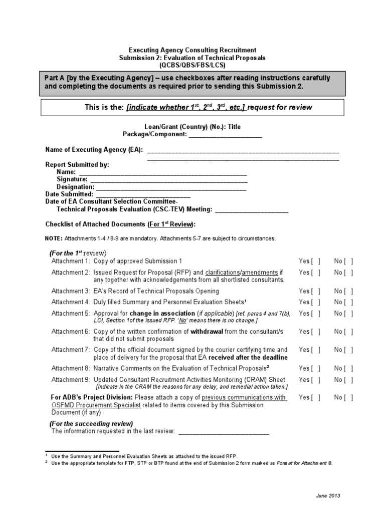 s2 Evaluation Technical Proposals | PDF | Request For Proposal | Expert