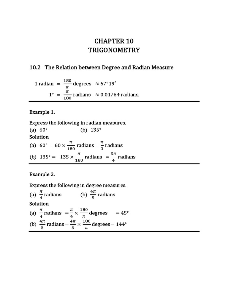 Grade 10 Chapter 10 | PDF | Trigonometric Functions | Trigonometry Grade 10 Chapter 10 | PDF | Trigonometric Functions | Trigonometry