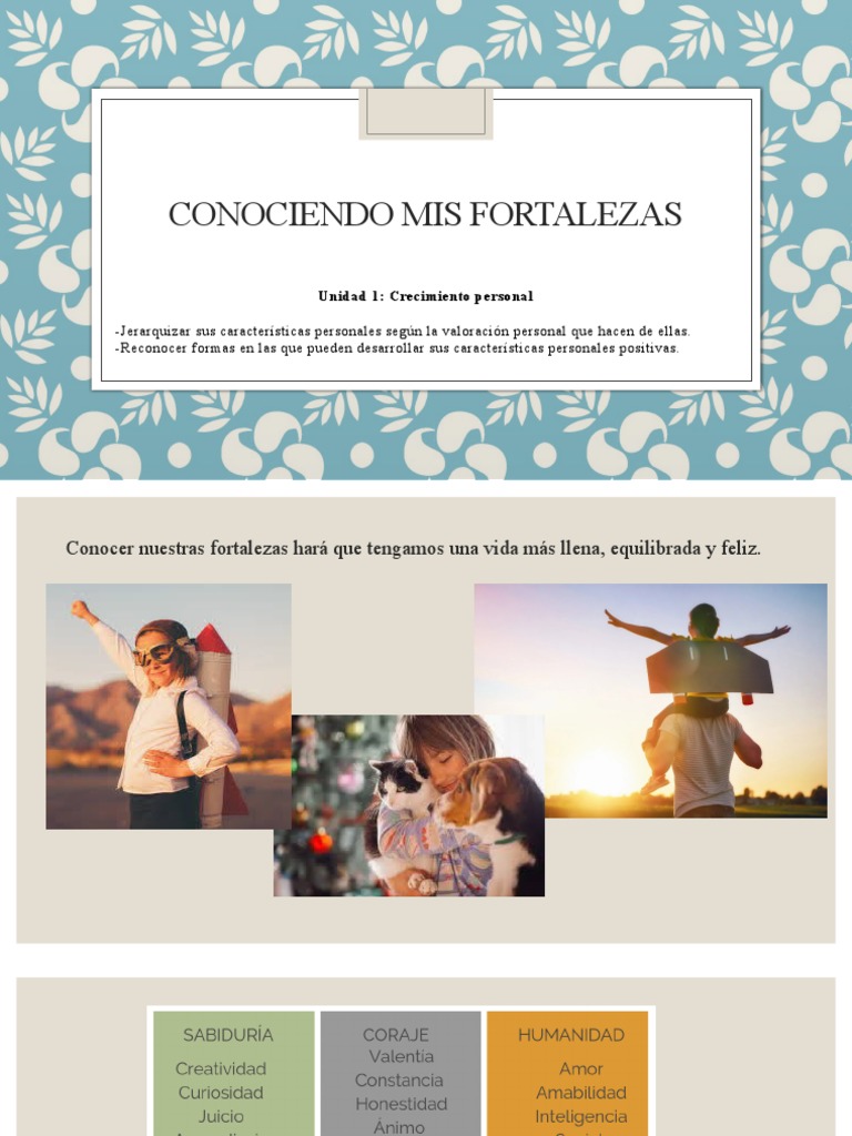 Clase 1 orientación Conociendo mis fortalezas | PDF